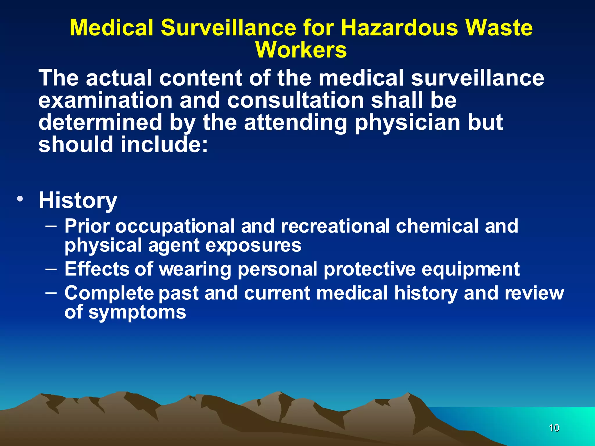 Hazwoper Medical Surveillance | PPT