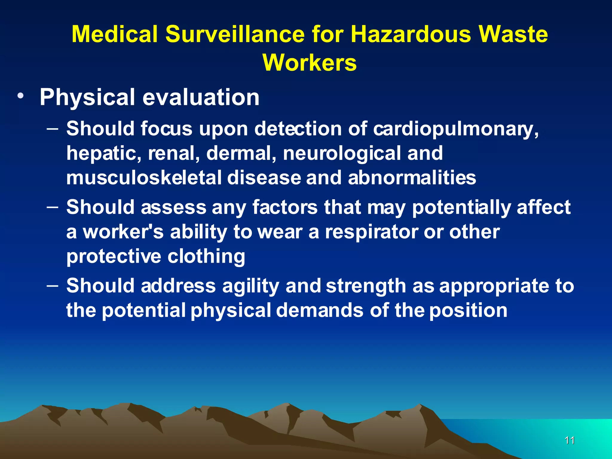 Hazwoper Medical Surveillance | PPT