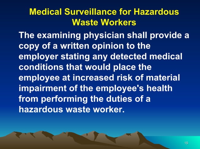 Hazwoper Medical Surveillance | PPT