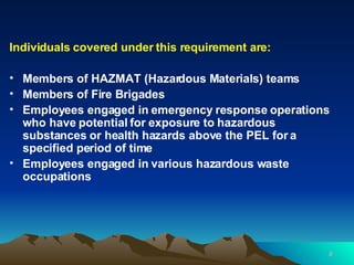 Hazwoper Medical Surveillance | PPT