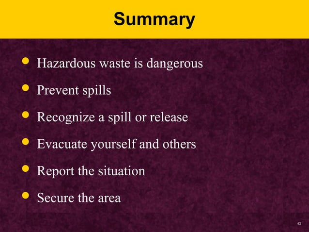 HAZWOPER Awareness Level technique presentation | PPT