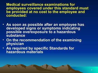 Hazwoper Medical Surveillance3020 | PPT