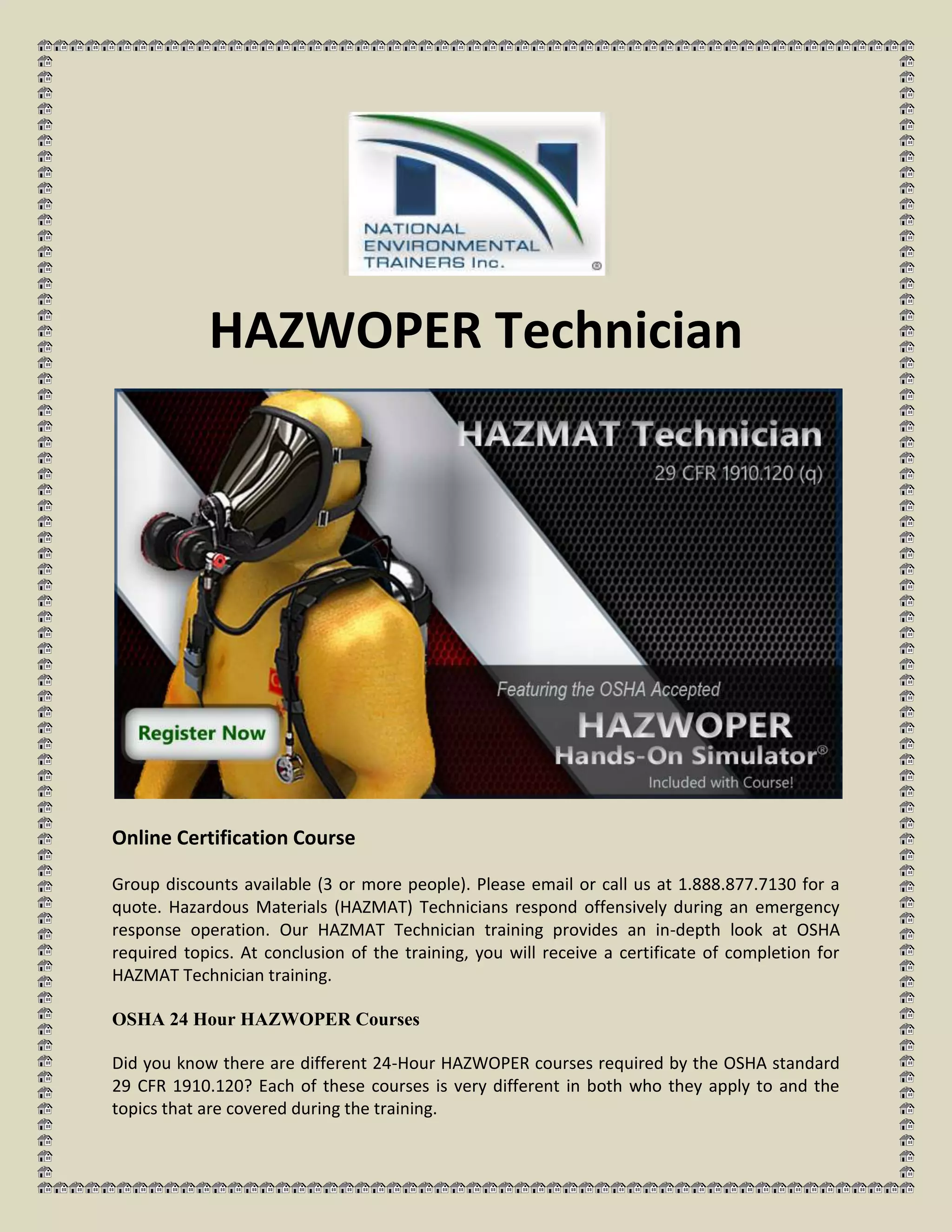 Hazwoper technician | PDF