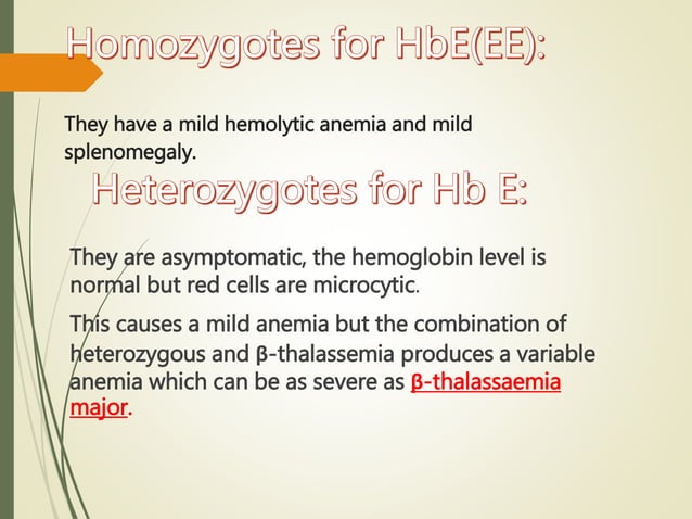 haemoglobinopathies | PPTX | Blood Disorders | Diseases and Conditions