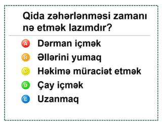 Qida zəhərlənmələri | PDF