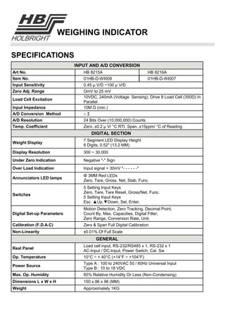 HB-8215 & HB-8216 | PDF