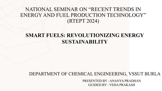 Smart fuels : Revolutionization of smart fuels | PPT