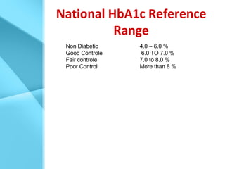 Hb a1c results | PPT