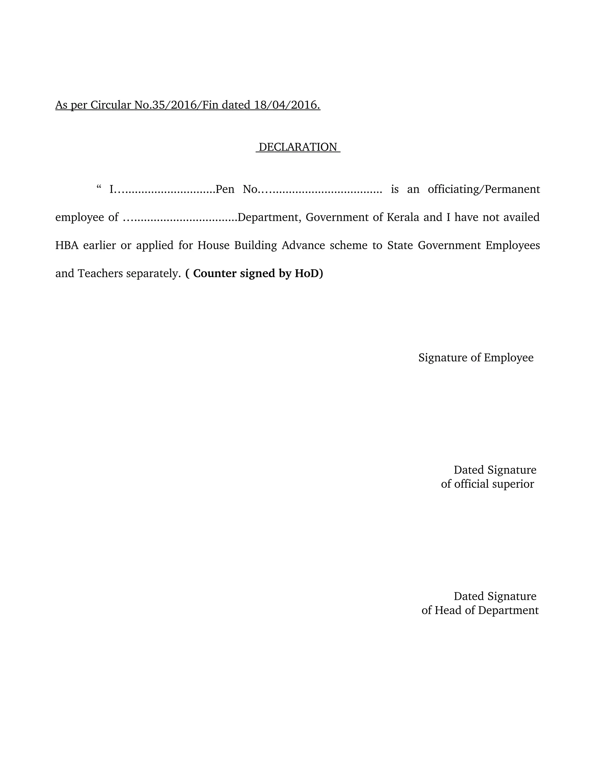 Hba all documents ,forms and instructions kerala | PDF