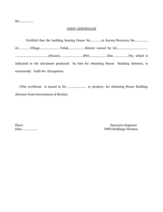 Hba all documents ,forms and instructions kerala | PDF