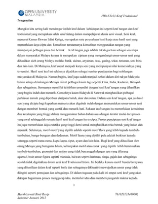 Hbae3103 kraf tradisional | DOCX