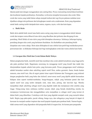 Hbae3103 kraf tradisional | DOCX