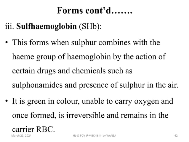 Hb and PCV estimation.for MBchB year III | PPT