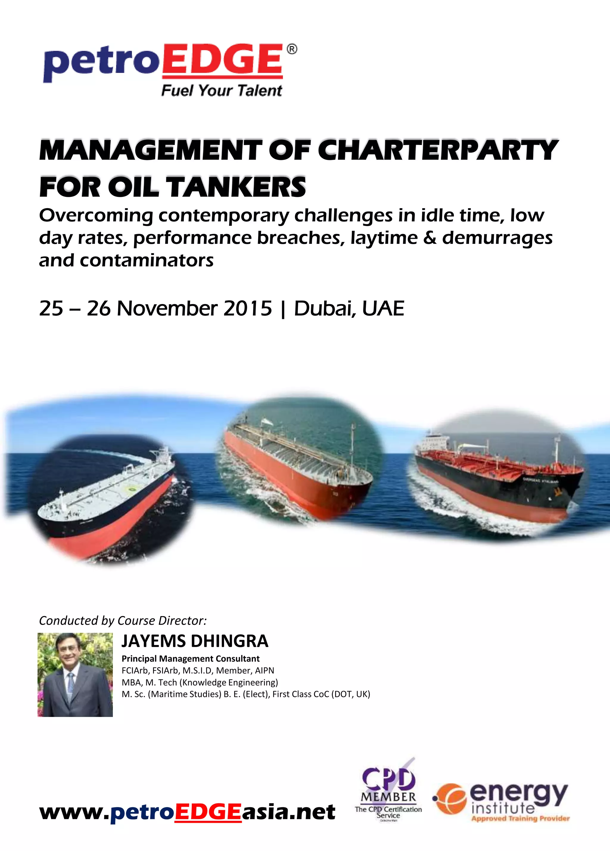 Management of Charterparty for Oil Tankers | PDF