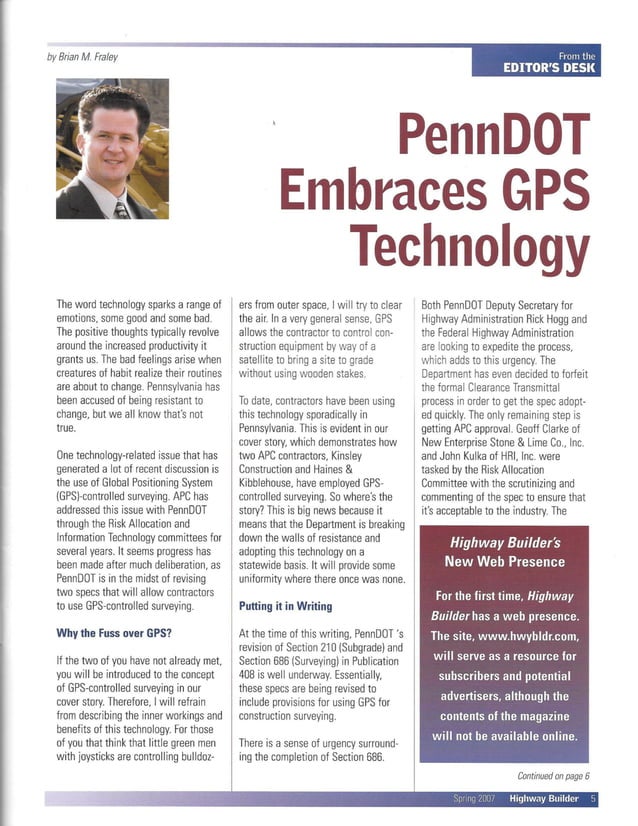 PennDOT Embraces GPS Technology Column | PDF