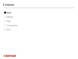 Hbase Introduction | PPTX | Databases | Computer Software and Applications