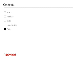 Hbase Introduction | PPTX | Databases | Computer Software and Applications
