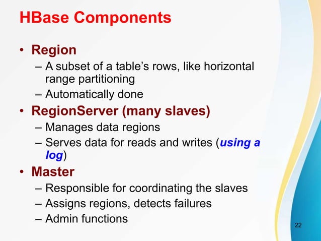 HBASE, HIVE , ARCHITECTURE AND WORKING EXAMPLES | PPT