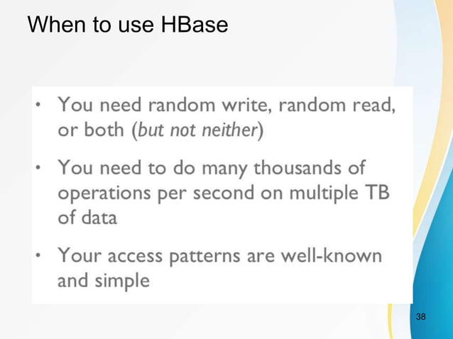 HBASE, HIVE , ARCHITECTURE AND WORKING EXAMPLES | PPT