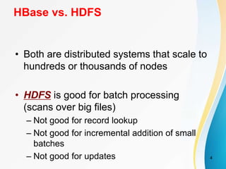 HBASE, HIVE , ARCHITECTURE AND WORKING EXAMPLES | PPT