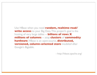 HBase Lightning Talk | PPT