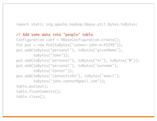 HBase Lightning Talk | PDF