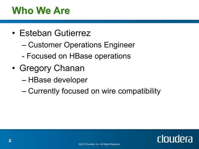 Hadoop Summit 2012 | HBase Consistency and Performance Improvements | PPT