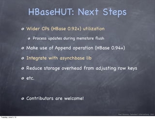 Real-time Analytics with HBase (short version) | PDF