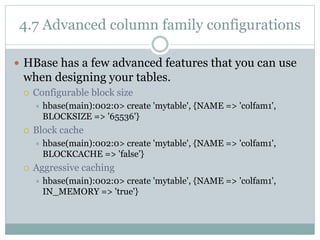 HBase In Action - Chapter 04: HBase table design | PPT