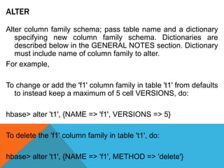 Hbase interact with shell | PPT