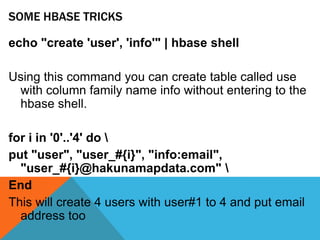 Hbase interact with shell | PPT