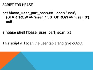 Hbase interact with shell | PPT