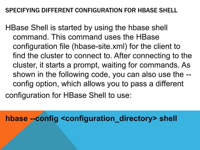 Hbase interact with shell | PPT