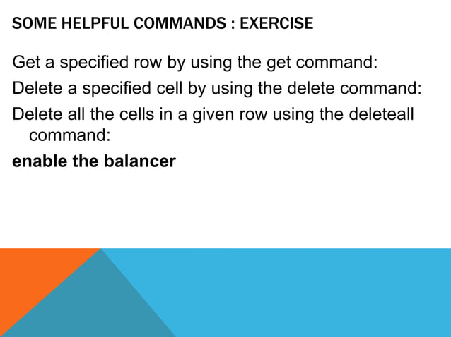 Hbase interact with shell | PPT