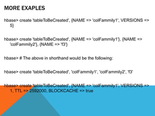 Hbase interact with shell | PPT