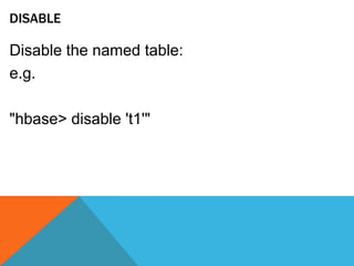 Hbase interact with shell | PPT