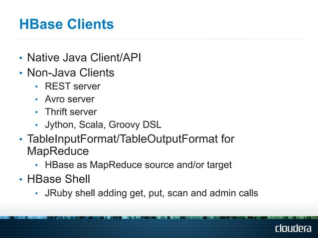 Intro to HBase - Lars George | PPT