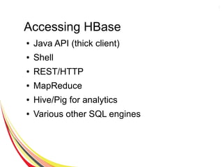 HBase introduction talk | PPT