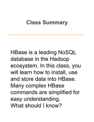 Hbase Tutorial | PDF