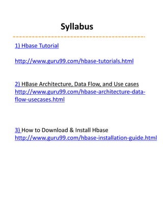 Hbase Tutorial | PDF