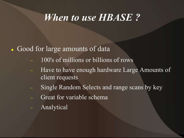 HBASE Overview | PPT