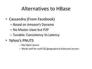 Introduction to Apache HBase | PPTX | Databases | Computer Software and Applications