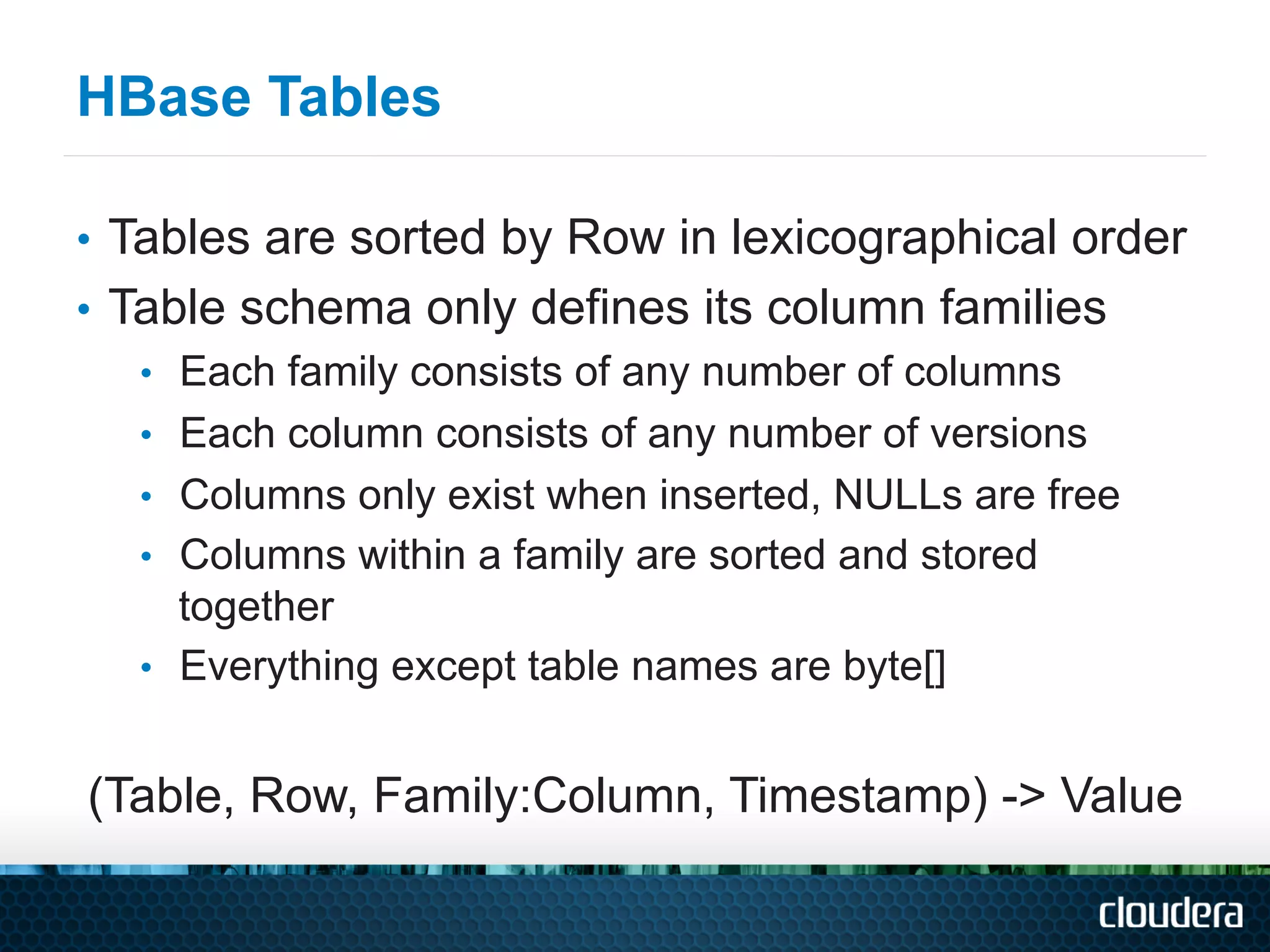 Hbase schema design and sizing apache-con europe - nov 2012 | PPT