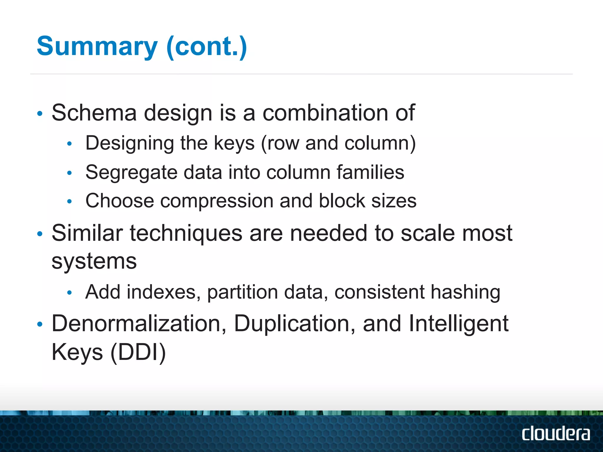 Hbase schema design and sizing apache-con europe - nov 2012 | PPT