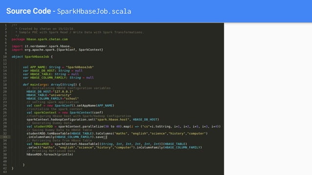 HBase with Apache Spark POC Demo | PPT