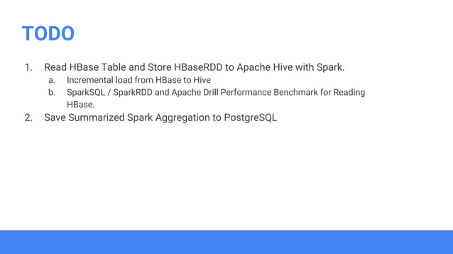 HBase with Apache Spark POC Demo | PPT