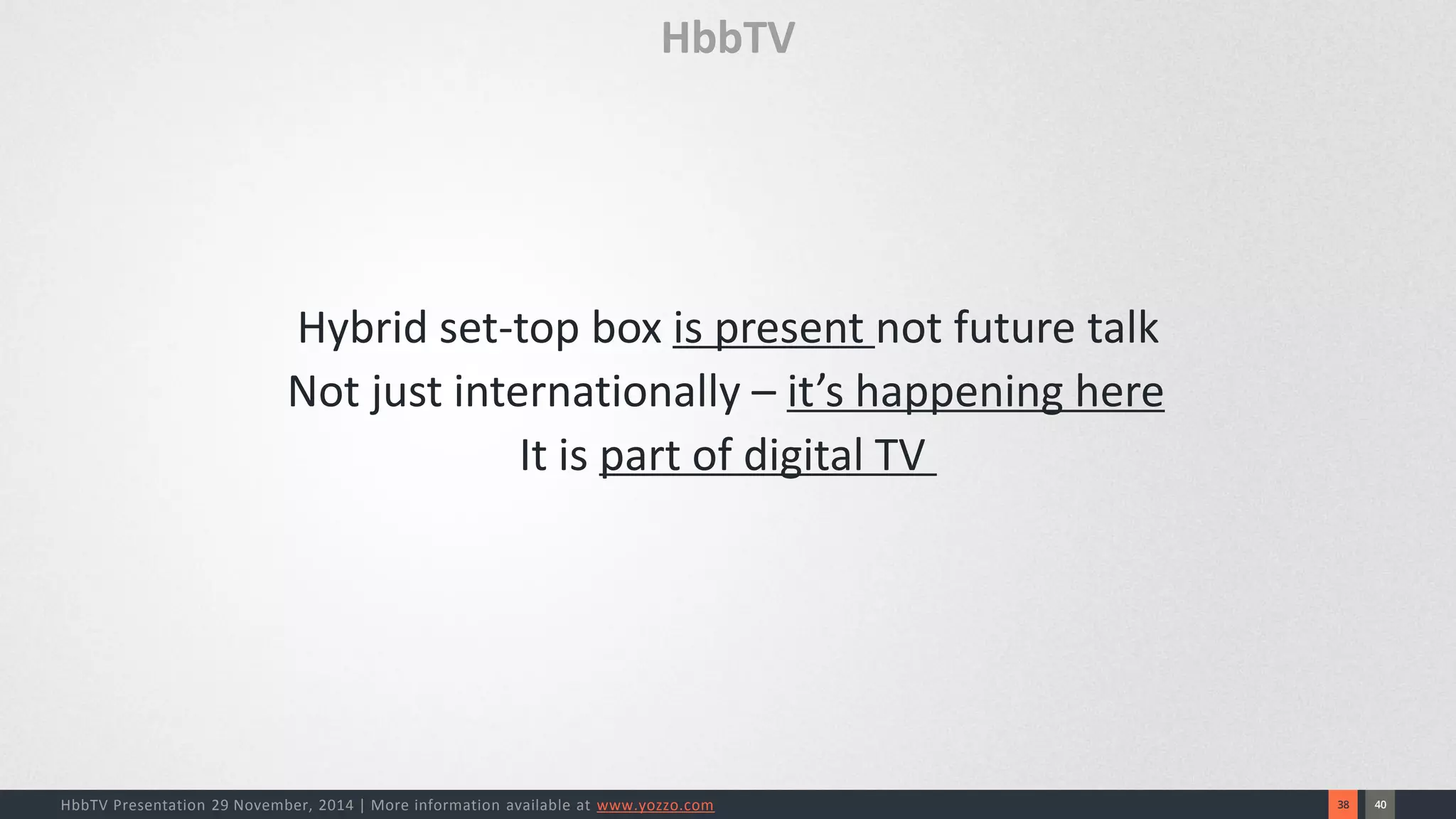 HbbTV - Hybrid Broadcast Broadband TV Introduction | PDF