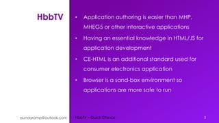 HbbTV - Quick Glance | PDF