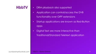 HbbTV - Quick Glance | PDF