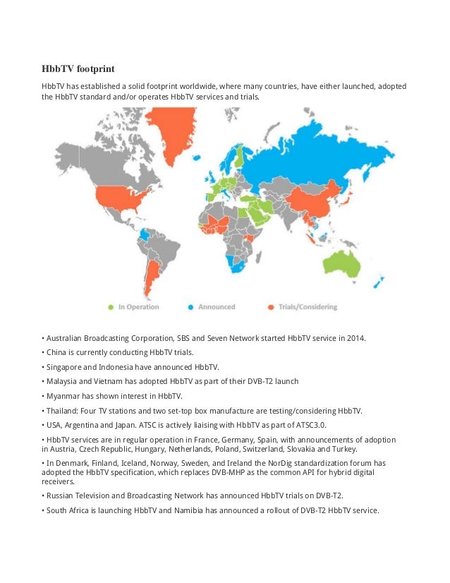 HbbTV Devices, Growth, Footprint and Standards